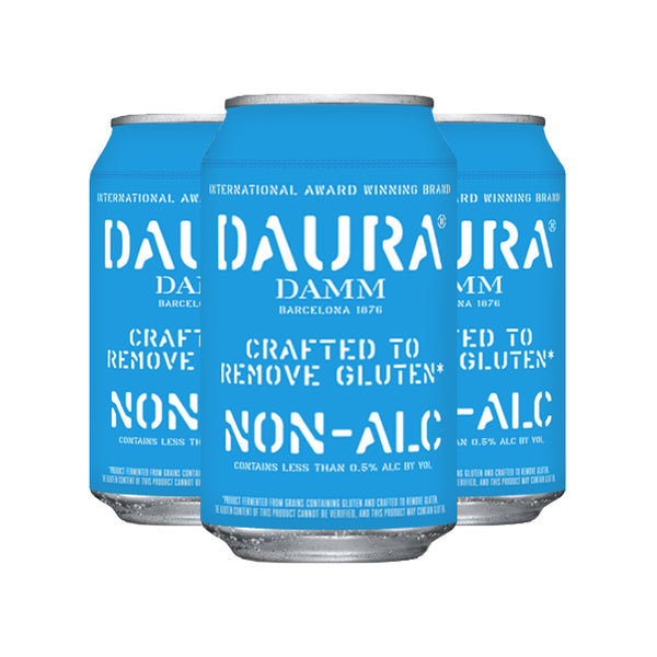 Daura Damm Non-Alcoholic Beer 6pk/12oz Cans – InternetWines.com