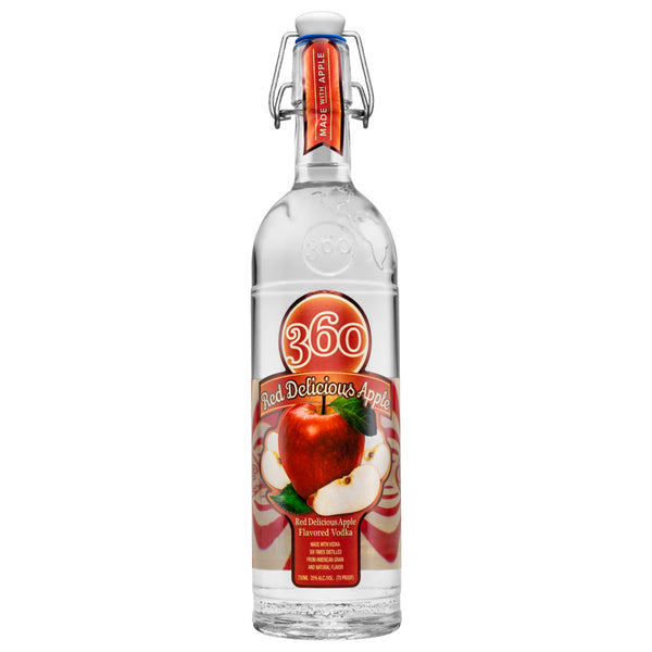 360 Red Delicious Apple Flavored Vodka – InternetWines.com