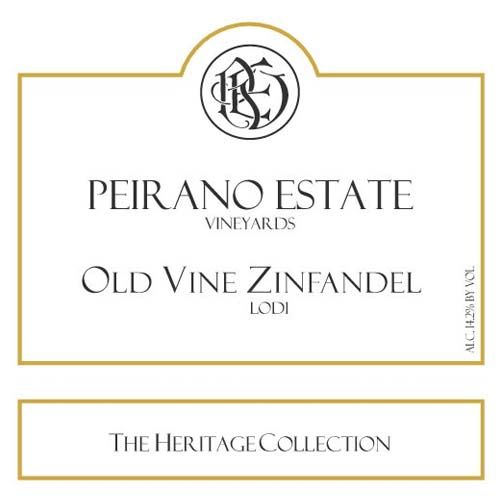 Peirano Estate Old Vine Zinfandel Lodi Heritage Collection ...